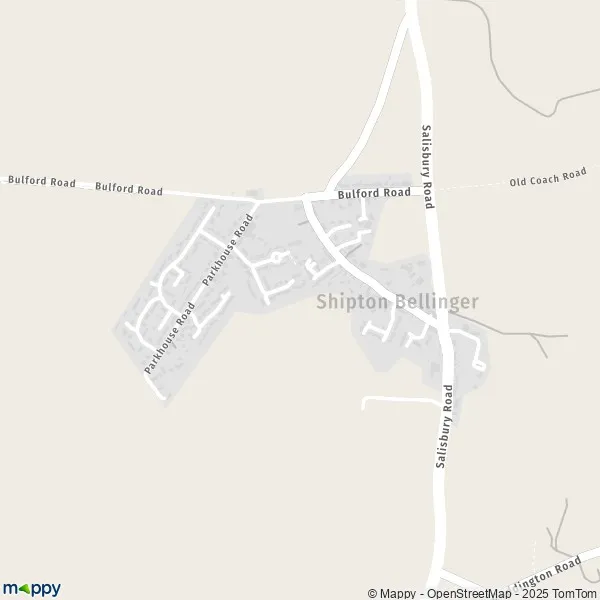 Map Shipton Bellinger: map of Shipton Bellinger (SP9 7) and practical ...