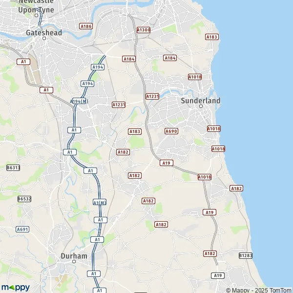 Map Sunderland: map of Sunderland (SR1 1) and practical information