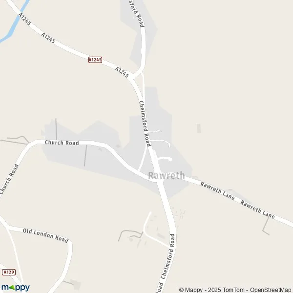 Map Rawreth: map of Rawreth (SS11 8) and practical information