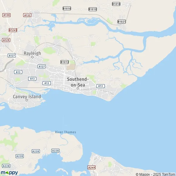 Map Southend-on-Sea: map of Southend-on-Sea (SS2 5) and practical ...