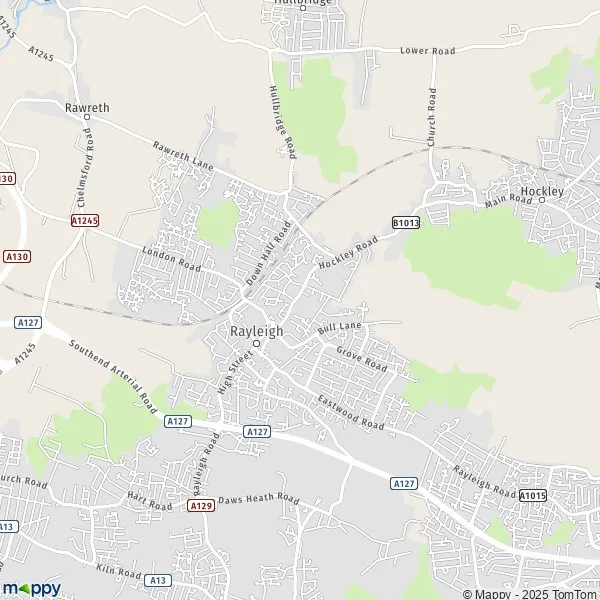 Map Rayleigh: map of Rayleigh (SS6 7) and practical information