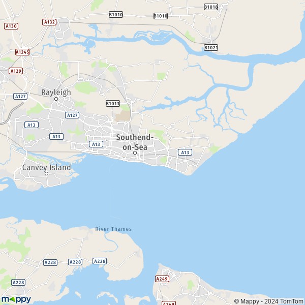 Map Southend-on-Sea: map of Southend-on-Sea (SS9 5XX) and practical ...