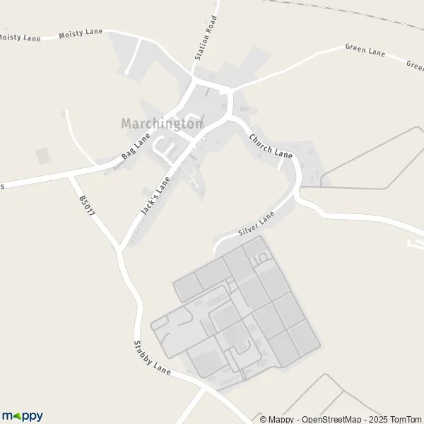 Map Marchington: map of Marchington (ST14 8) and practical information