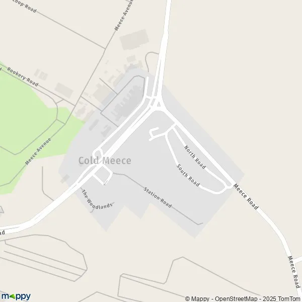 Map Cold Meece: map of Cold Meece (ST15 0) and practical information