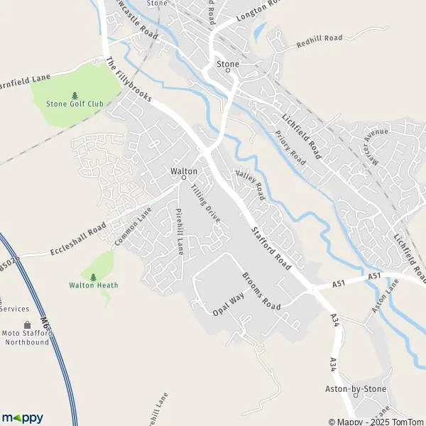 Map Walton: map of Walton (ST15 0) and practical information