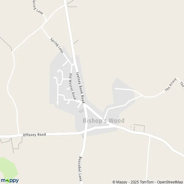 Map Bishop's Wood: map of Bishop's Wood (ST19 9) and practical information