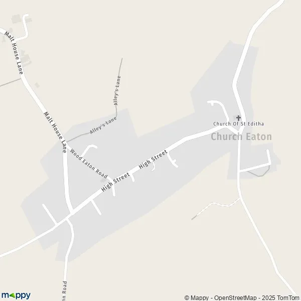 Map Church Eaton: map of Church Eaton (ST20 0) and practical information