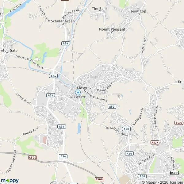 Map Kidsgrove: map of Kidsgrove (ST7 1) and practical information