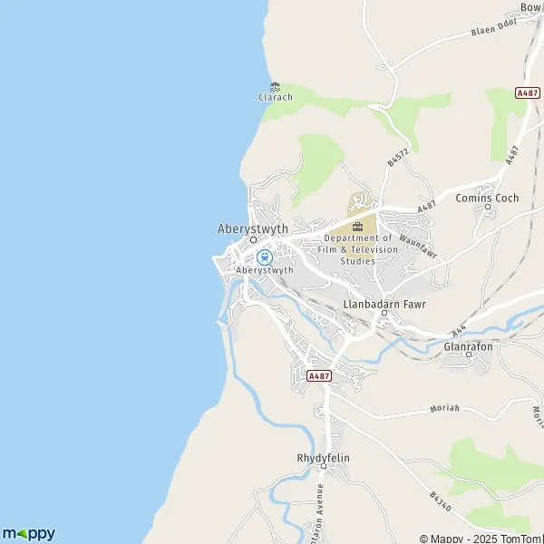 Map Aberystwyth: map of Aberystwyth (SY23 2) and practical information