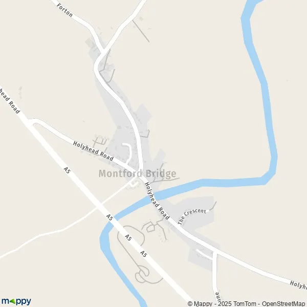Map Montford Bridge: map of Montford Bridge (SY4 1) and practical ...
