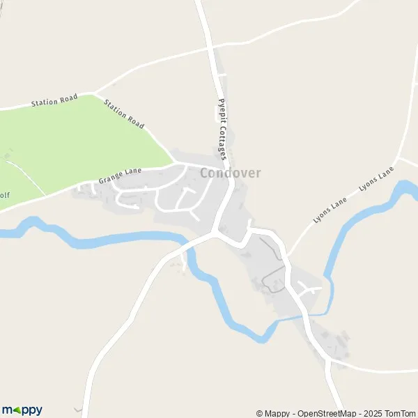 Map Condover: map of Condover (SY5 7) and practical information