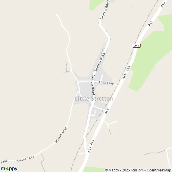 Map Little Stretton: map of Little Stretton (SY6 6) and practical ...