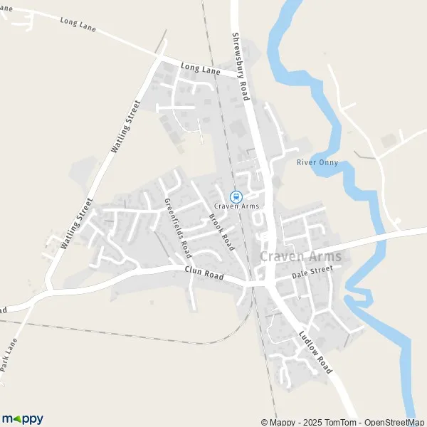 Map Craven Arms: map of Craven Arms (SY7 9) and practical information
