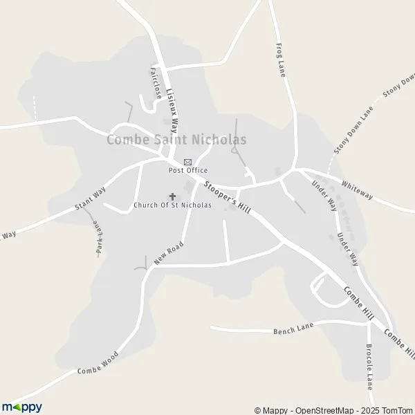 Map Combe Saint Nicholas: map of Combe Saint Nicholas (TA20 3) and ...