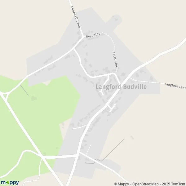 Map Langford Budville: map of Langford Budville (TA21 0) and practical ...