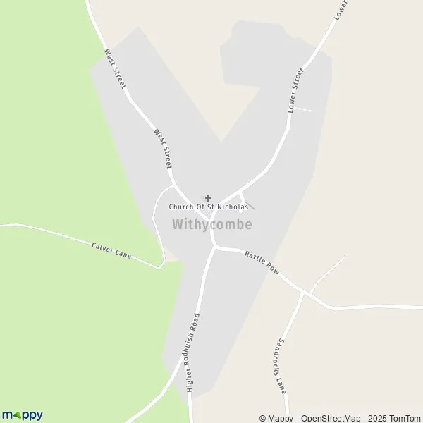 Map Withycombe: map of Withycombe (TA24 6) and practical information