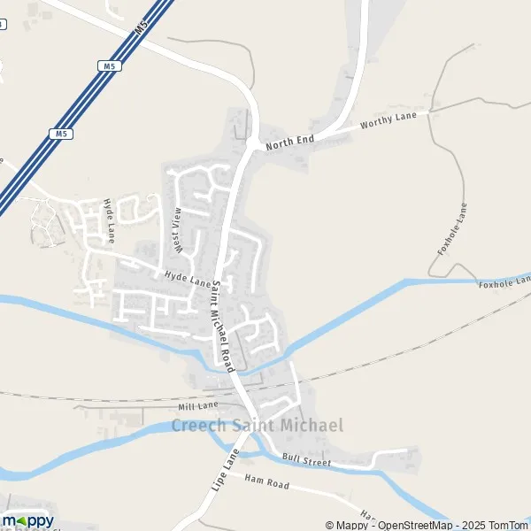 Map Creech Saint Michael: map of Creech Saint Michael (TA3 5) and ...