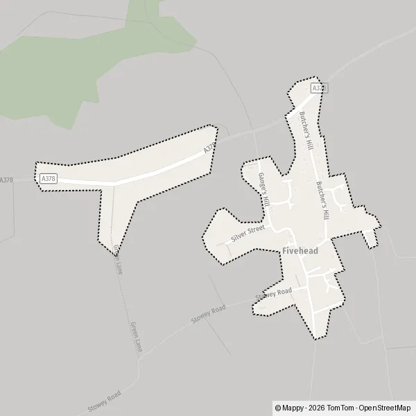 Map Fivehead: map of Fivehead (TA3 6) and practical information
