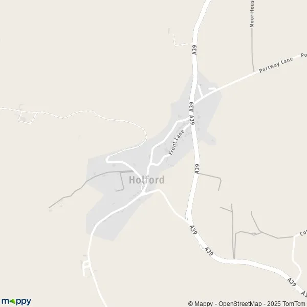Map Holford: map of Holford (TA5 1) and practical information
