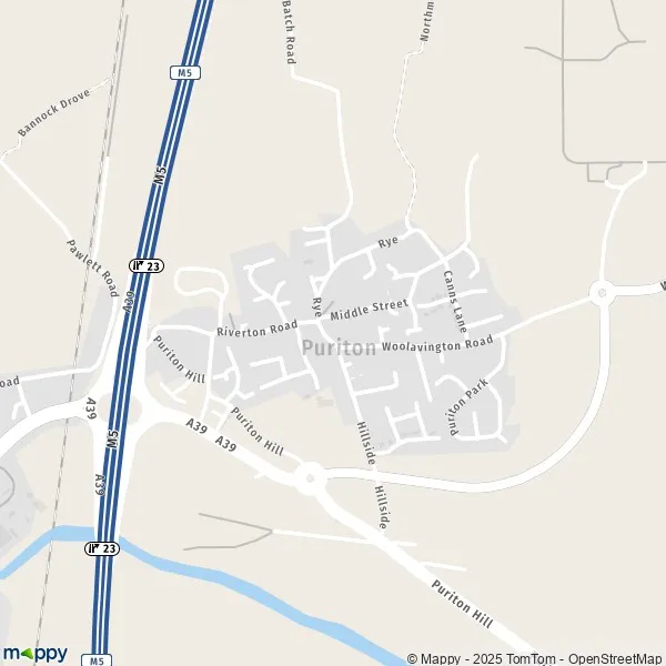 Map Puriton: map of Puriton (TA7 8) and practical information