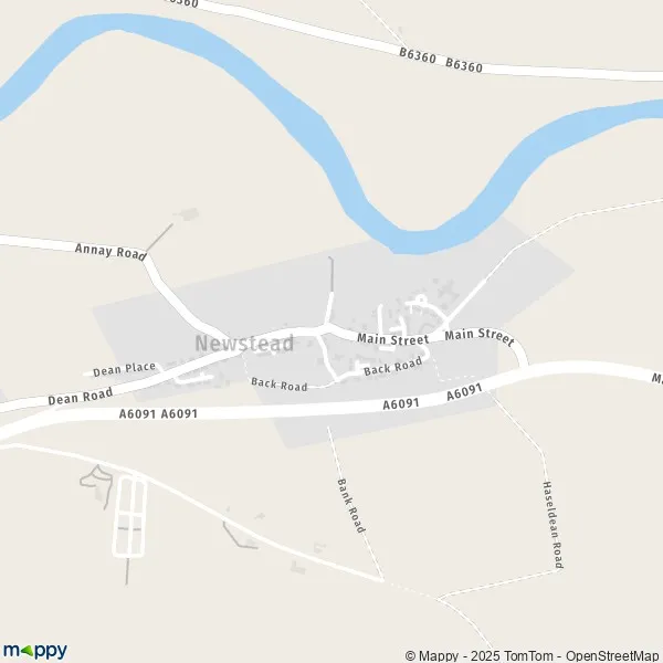 Map Newstead: map of Newstead (TD6 9) and practical information