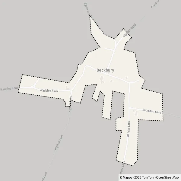 Map Beckbury: map of Beckbury (TF11 9) and practical information