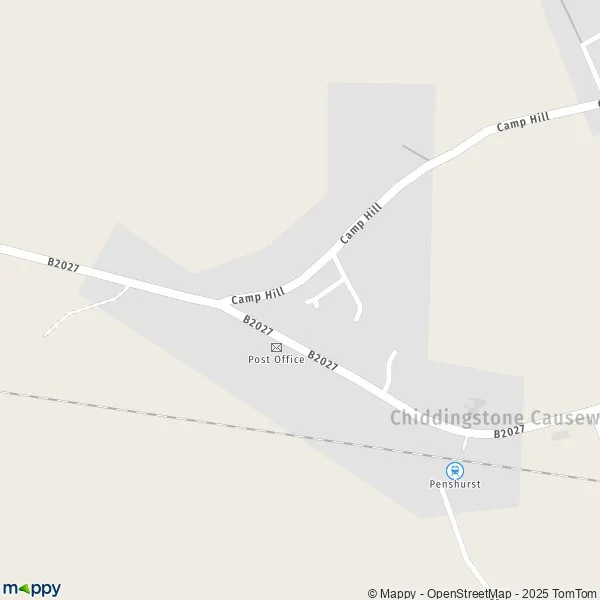 Map Chiddingstone Causeway: map of Chiddingstone Causeway (TN11 8) and ...