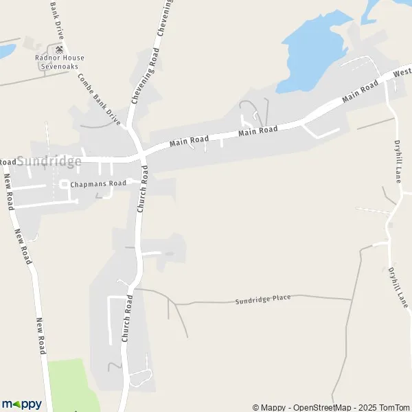 Map Sundridge: map of Sundridge (TN14 6) and practical information