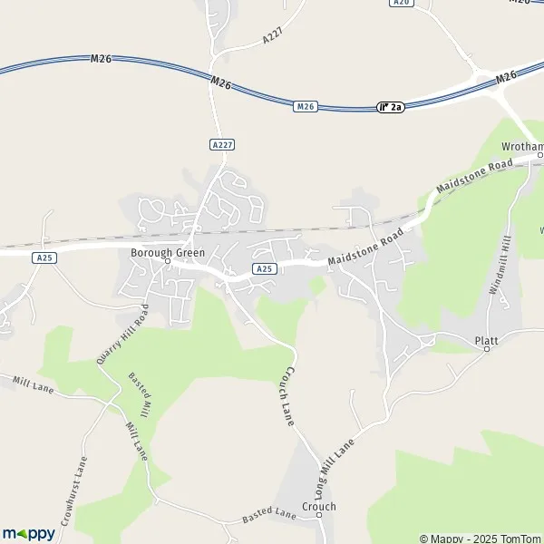 Map Borough Green: map of Borough Green (TN15 8) and practical information