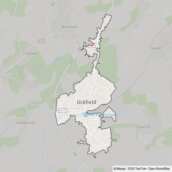 Map Uckfield: map of Uckfield (TN22 1) and practical information
