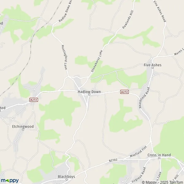 Map Hadlow Down: map of Hadlow Down (TN22 4) and practical information