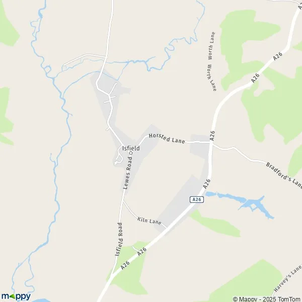 Map Isfield: map of Isfield (TN22 5) and practical information