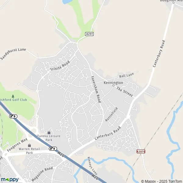 Map Kennington: map of Kennington (TN24 9) and practical information