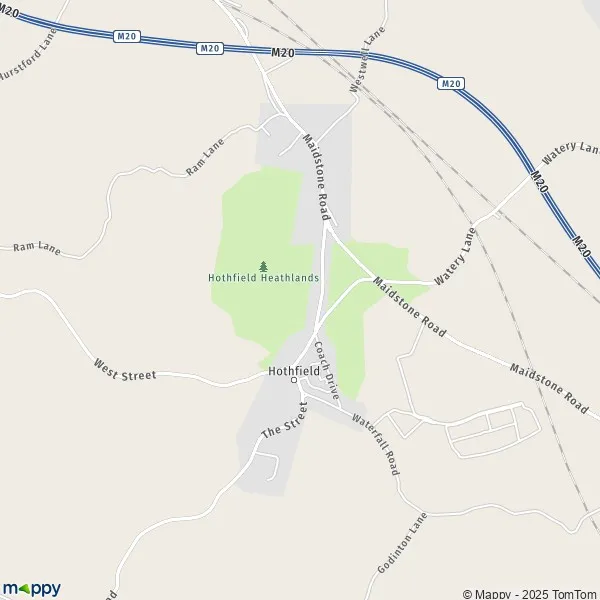 Map Hothfield: map of Hothfield (TN26 1) and practical information