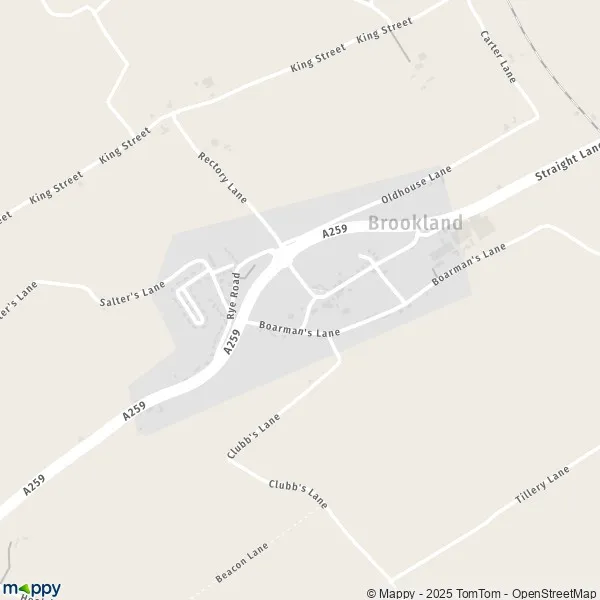 Map Brookland: map of Brookland (TN29 9) and practical information