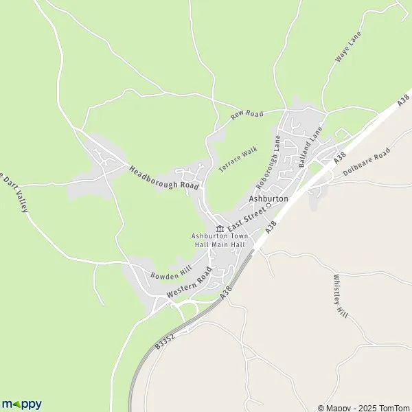 Map Ashburton: map of Ashburton (TQ13 7) and practical information