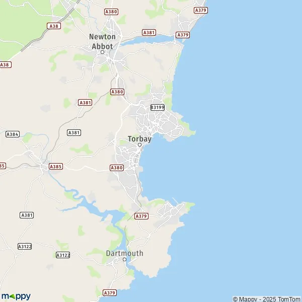 Map Torbay: map of Torbay (TQ2 6) and practical information