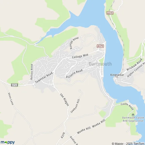 Map Dartmouth: map of Dartmouth (TQ6 9) and practical information