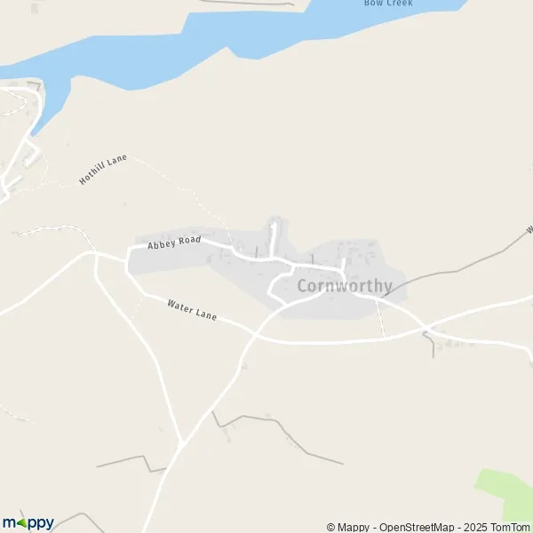 Map Cornworthy: map of Cornworthy (TQ9 7) and practical information