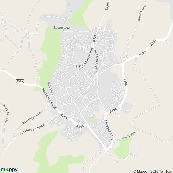 Map Helston: map of Helston (TR13 8) and practical information