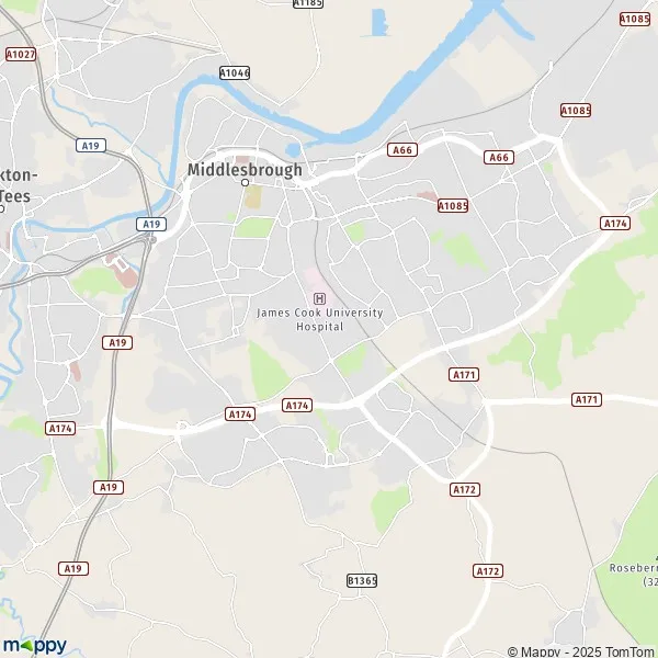 Map Middlesbrough: map of Middlesbrough (TS1 1) and practical information