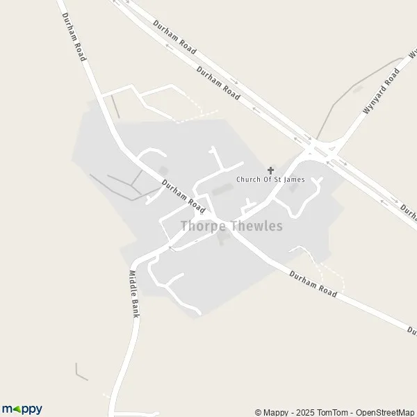 Map Thorpe Thewles: map of Thorpe Thewles (TS21 3) and practical ...