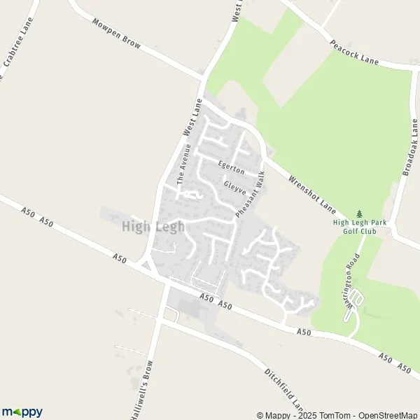 Map High Legh: map of High Legh (WA16 6) and practical information