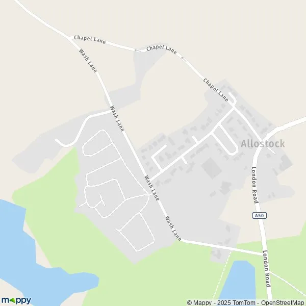 Map Allostock: map of Allostock (WA16 9) and practical information