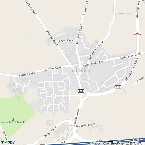 Map Winwick: map of Winwick (WA2 8) and practical information