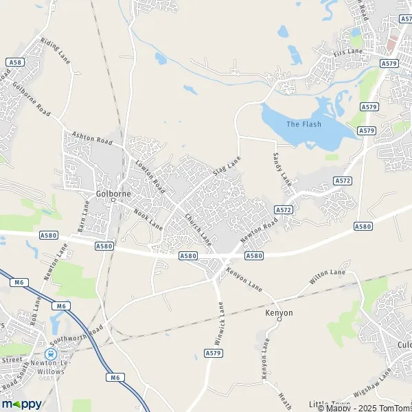 Map Golborne: map of Golborne (WA3 3) and practical information