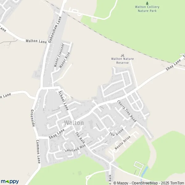 Map Walton: map of Walton (WF2 6) and practical information