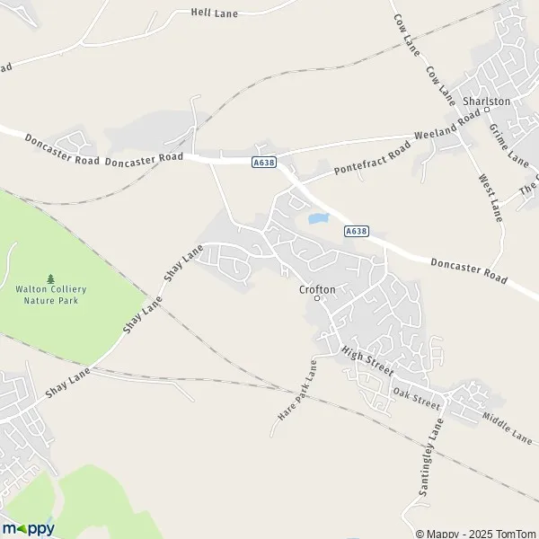 Map Crofton: map of Crofton (WF4 1) and practical information