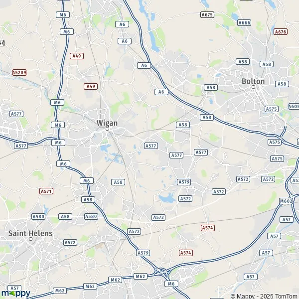 Map Wigan: map of Wigan (WN1 1) and practical information