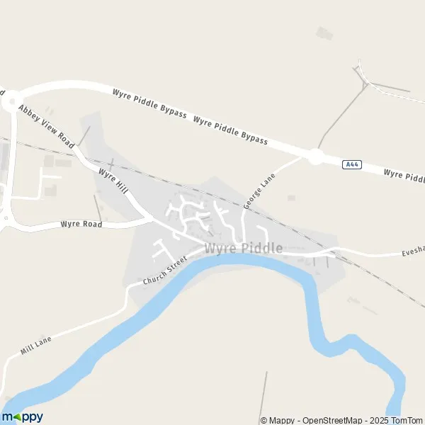 Map Wyre Piddle: map of Wyre Piddle (WR10 2) and practical information